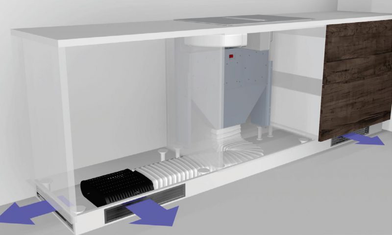 Ejemplos para instalar campana superficie Flow | Campanas Frecan