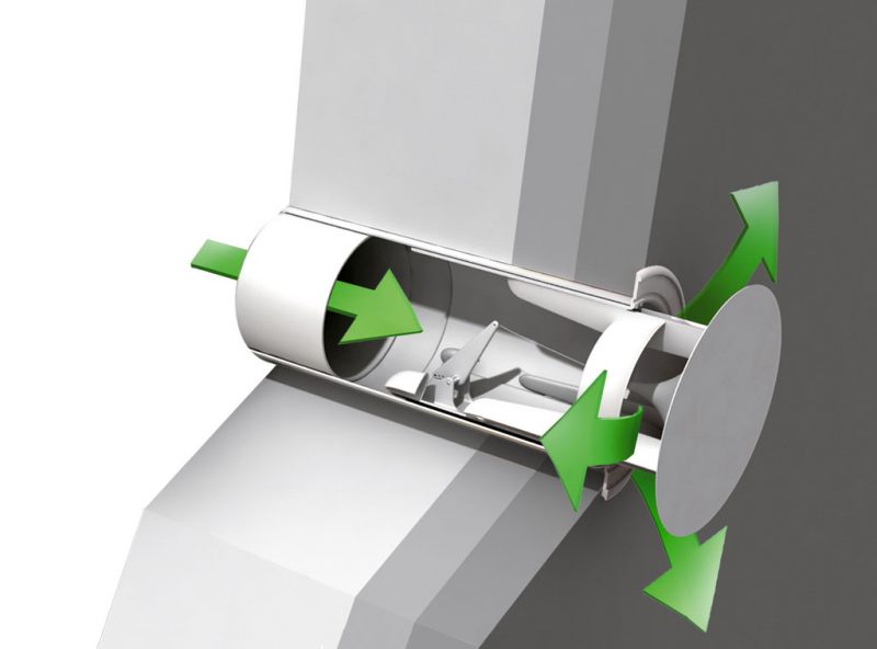La salida de humos de una campana extractora