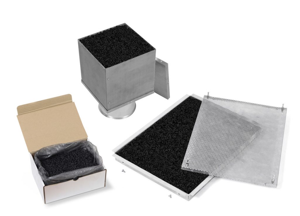 Recirculation based on plasma technology, charcoal cubes, carbon ...